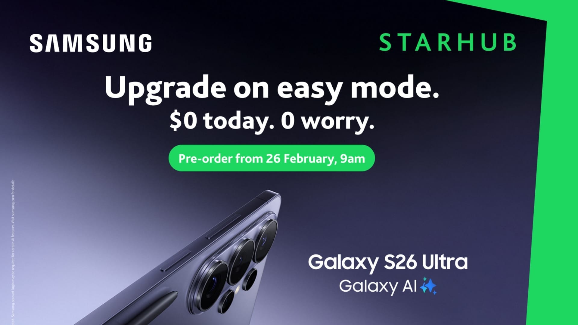Samsung Galaxy S26 series available from S$0 on StarHub 5G Unlimited+ ...